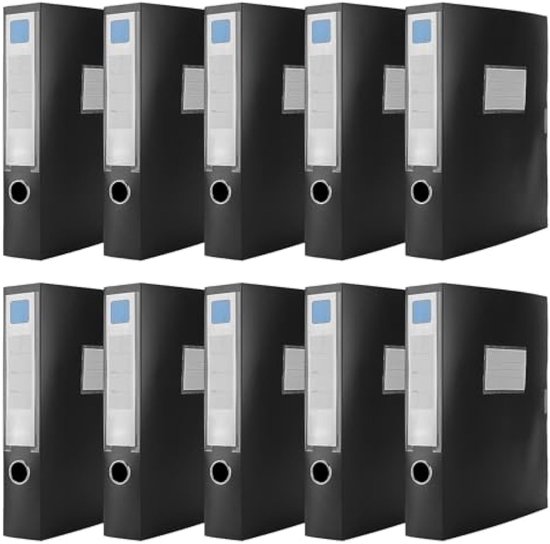 Ordners A4 Set Van 10 – Zwart – Rug 5,5 Cm – Voor Archiveren En ...