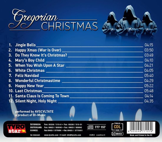 Gregorian Christmas, Avscvltate | Muziek | bol