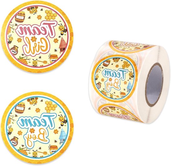 Bijen Stickers voor Geslacht Onthulling - 500 Stuks - Feestartikelen ...