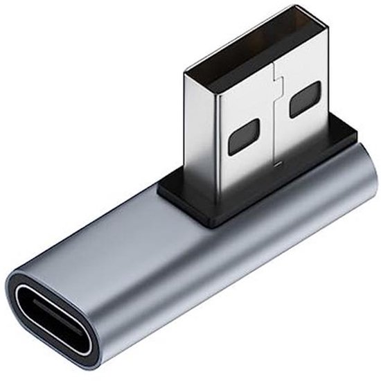 USB-C Type C Vrouwelijke 90 Graden Hoek naar USB 3.0 A Mannelijke Data ...