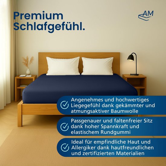 AM Qualitätsmatratzen Premium hoeslaken 110 x 200 cm (200gsm) in ...