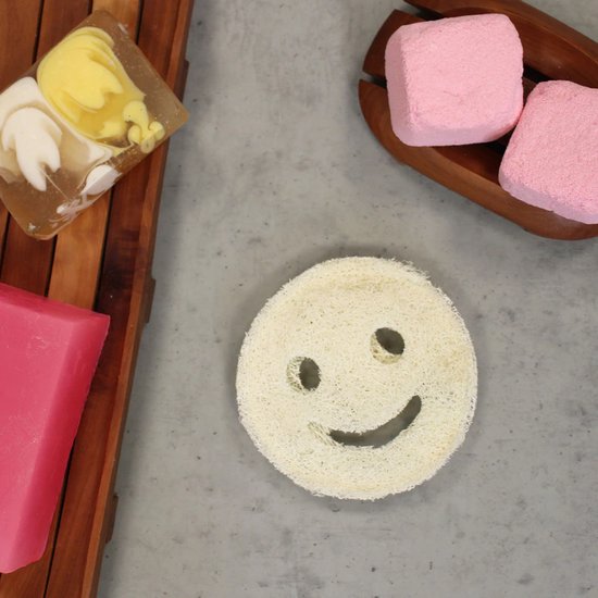 Loofah Smiley – Natuurlijke Luffa – Scrub Spons – Exfoliatie – Douche ...