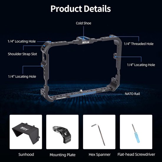 Monitor Cage voor Atomos Shogun Monitor met Montageplaat en Lenskap | bol