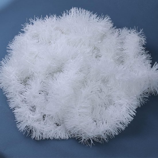 Witte Lametta Slinger voor Kerstboom en Feestelijke Decoratie, 10 Meter ...