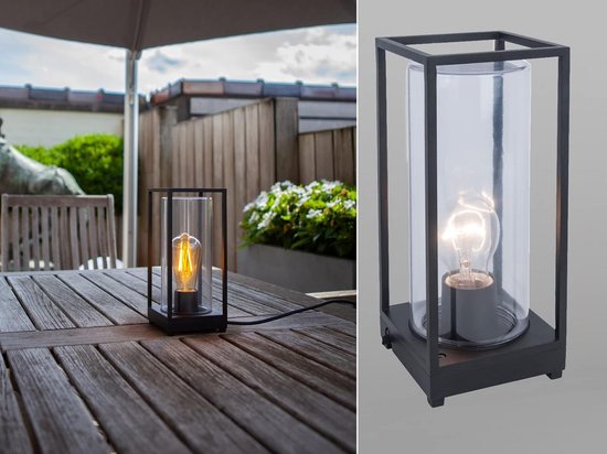 Landelijke LED Buiten Tafellamp Zwart Gietaluminium IP44 ...