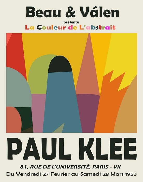 Museum Kwaliteit Poster - Kunstafdruk Paul Klee Tentoonstelling 1953 ...