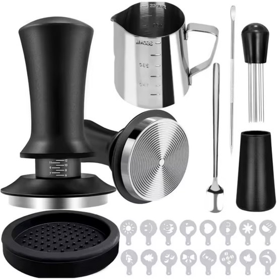 ClearChoice Barista Tools Set – 58mm – Tamper met Drukbepaling - RVS ...