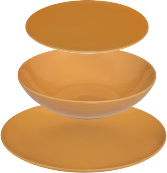 Secret de gourmet Servies set Colorama uni - 36-delig - geel ...