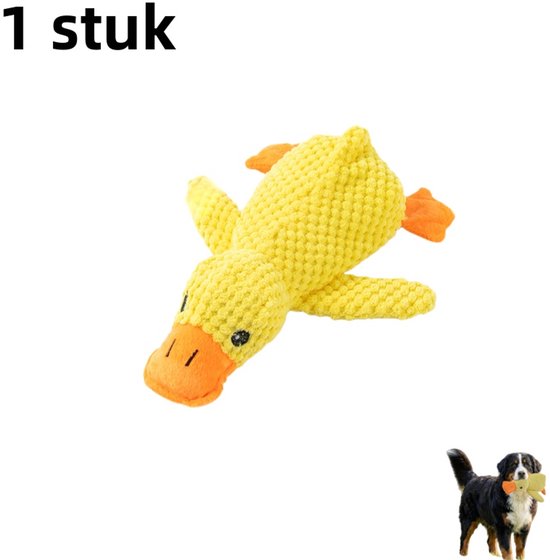 1 stuk - Realistische gele eend - Piepend speeltje voor honden ...
