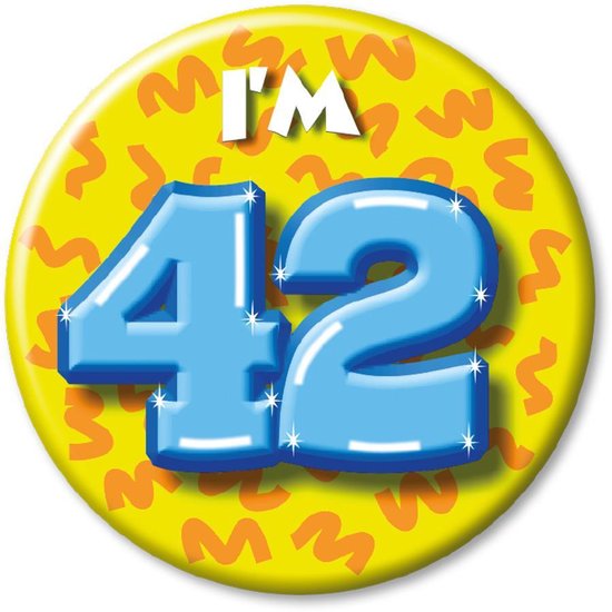 I'm 42 Button 42 Jaar 5,5cm | bol.com