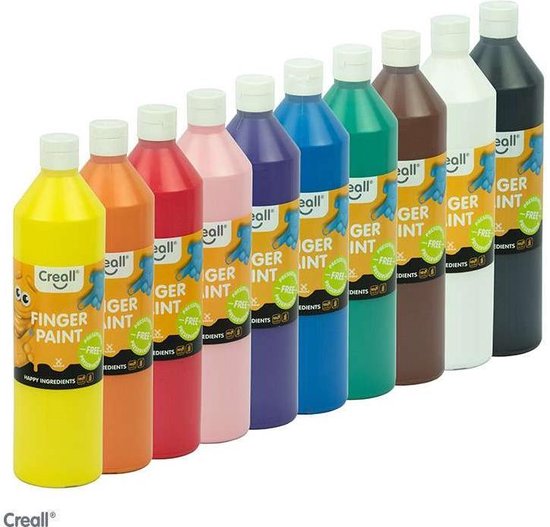 Vingerverf - 10 x 750gram assorti | bol