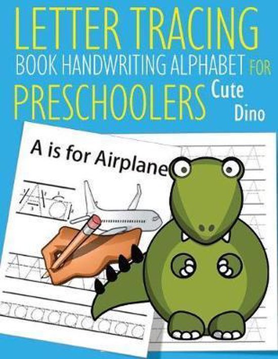 Letter Tracing Book Handwriting Alphabet for Preschoolers Cute Dino ...