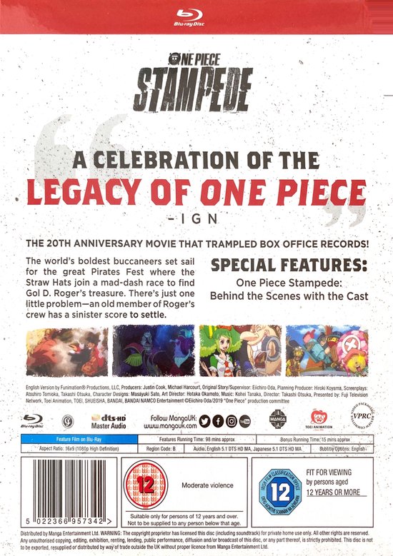 One Piece: Stampede [Blu-ray] (Blu-ray) | Dvd's | bol.com