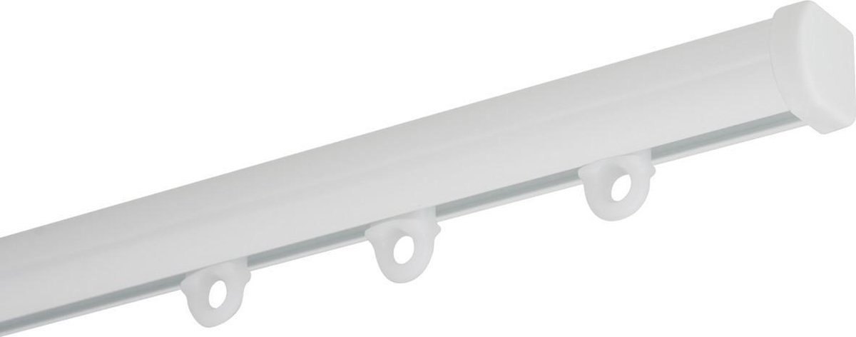 Gordijnrunner smalspoor 4mm per 50 stuks (Curva-Rails) - WIT ...