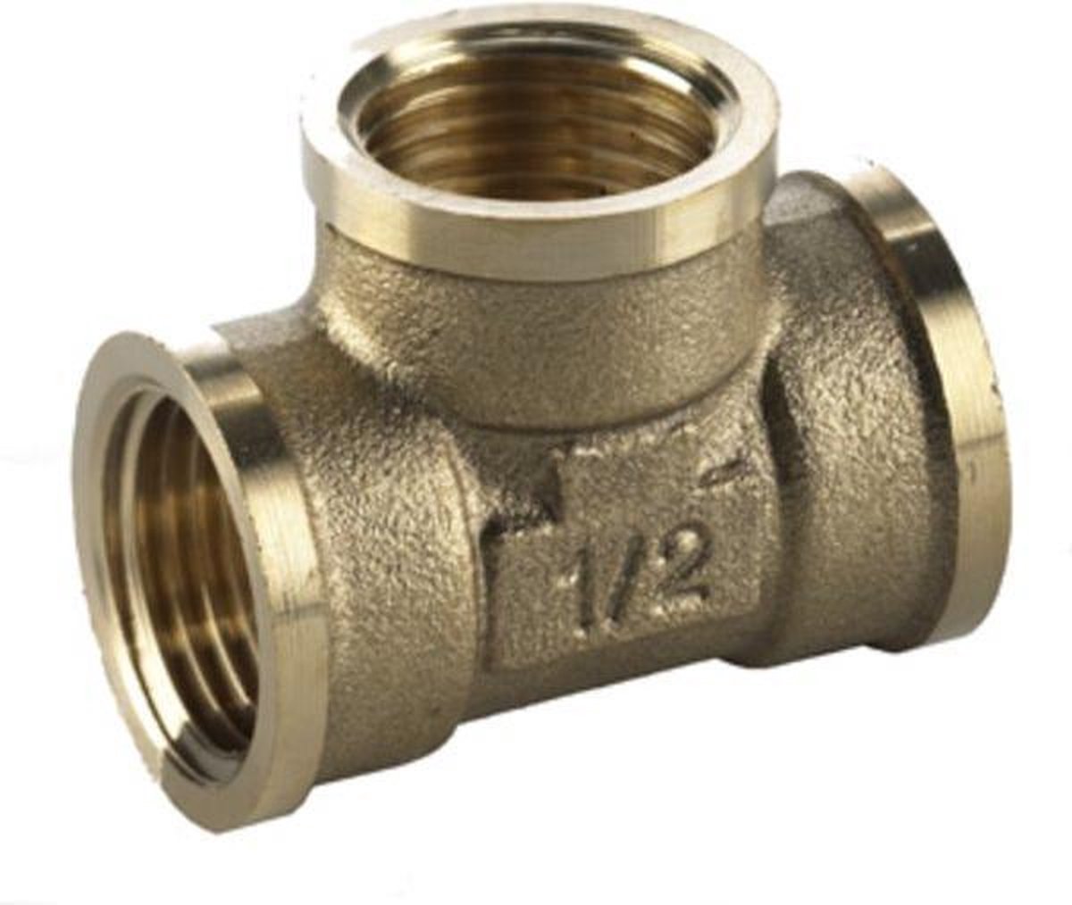 Bonfix messing T stuk 3 x binnendraad 1/2 messing | bol.com