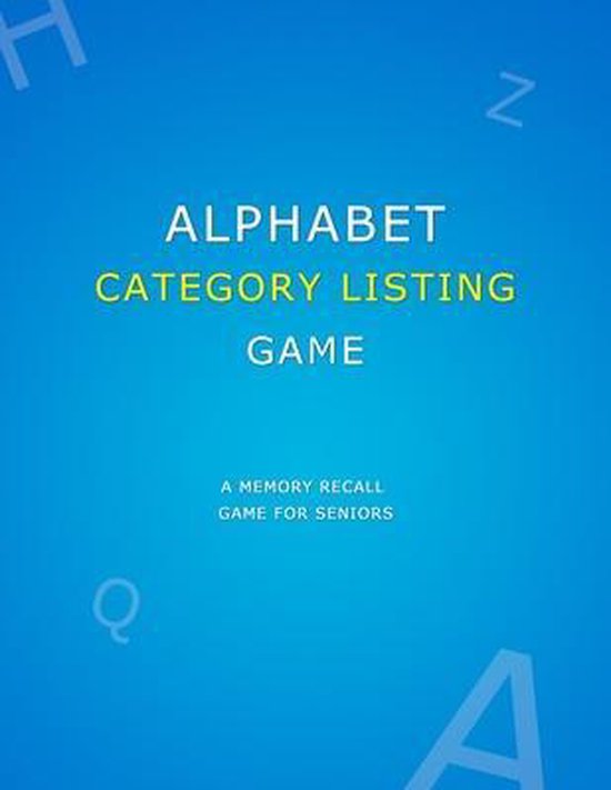 Alphabet Category Listing Game, Actionage Press | 9798644017522 ...