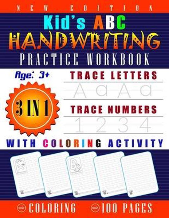 Kids ABC Handwriting Practice Workbook-Trace Letters, Trace Numbers ...