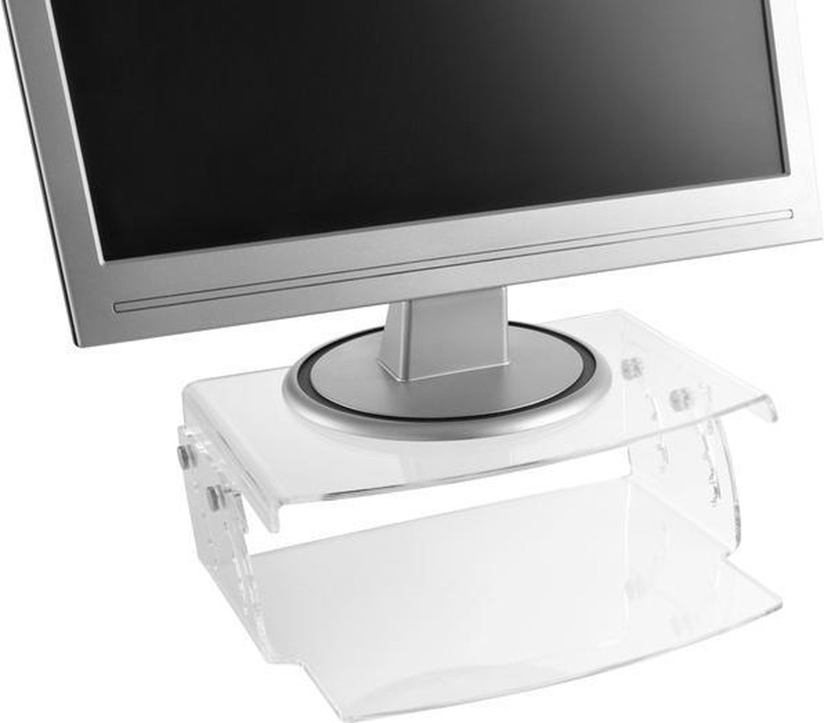 Monitorstandaard quantore 15kg verstelb acryl | bol.com