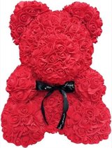 rozen beer 25 cm| rose bear | valentijn | moederdag - wit/ white | bol.com