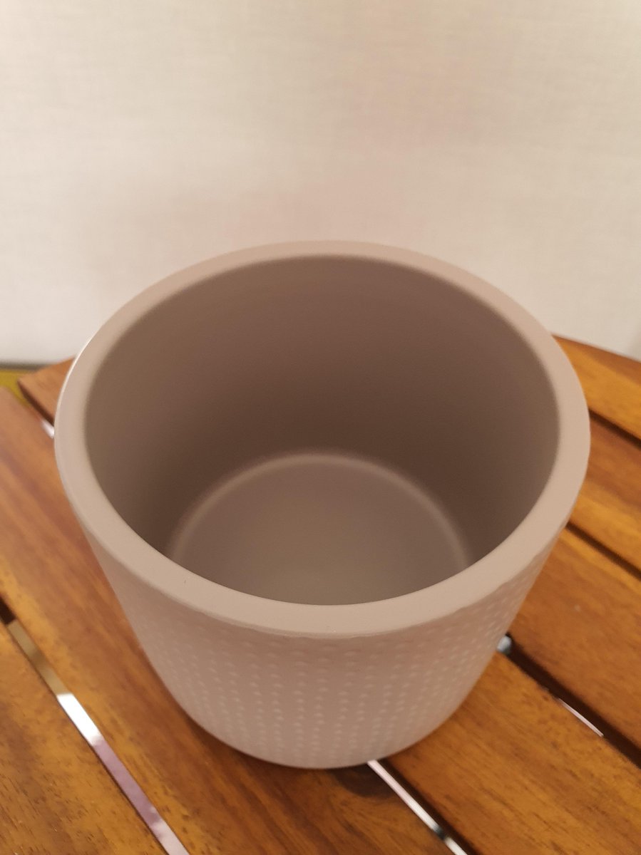 Mica Decorations Era Bloempot - H10 x Ø12 cm - Reliëf - Taupe | bol.com
