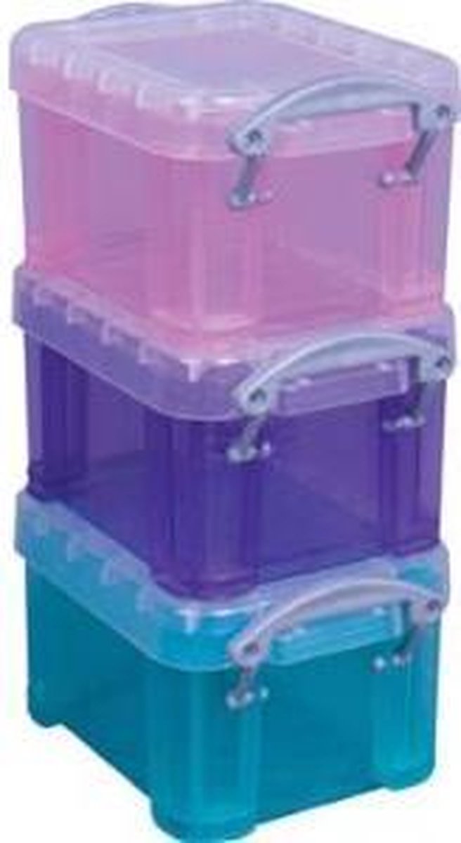 Really Useful Box 0,14 liter, geassorteerde kleuren, pak van 3 stuks | bol.com