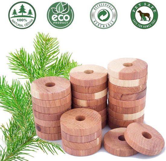 Tiny Panda – 100x Cederhout tegen motten – natuurlijke mottenballen ...