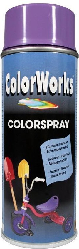 Colorworks Colorspray - Hoogglans - 400 ml - Paars | bol.com