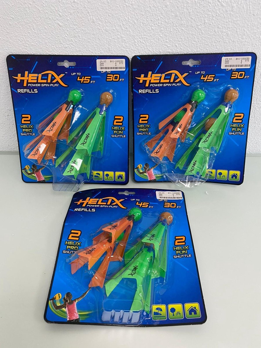 Helix badminton shuttles: 2 keer helix pro en 2 keer helix fun - set ...