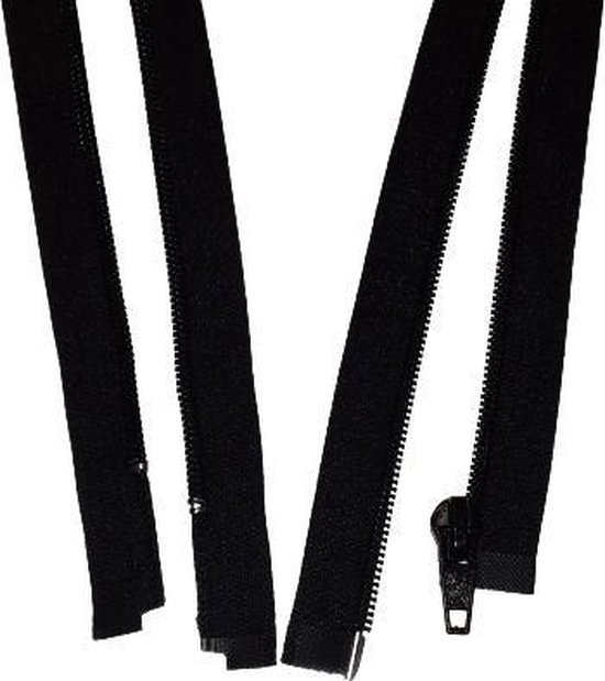 Zwarte Deelbare Rits-Jassen Rits-Tassen Rits-70 cm-Lange Ritsen-Nylon Kunststof Rits-... | bol.com