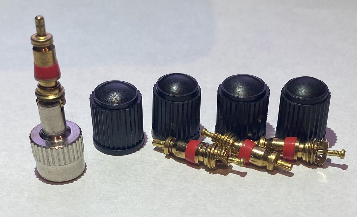 4 Zeer Sterke kunststof Zwarte Ventieldoppen met binnenventiel Voor De ...