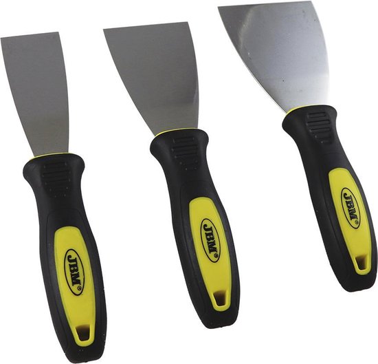 JBM Tools | 3 Delige plamuurmesset van staal | plamuur | Plamuurmes ...
