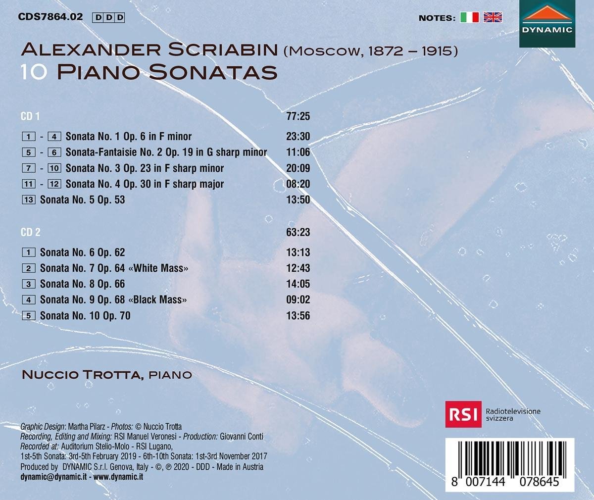 Alexander Scriabin: 10 Piano Sonatas, Nuccio Trotta | CD (album ...