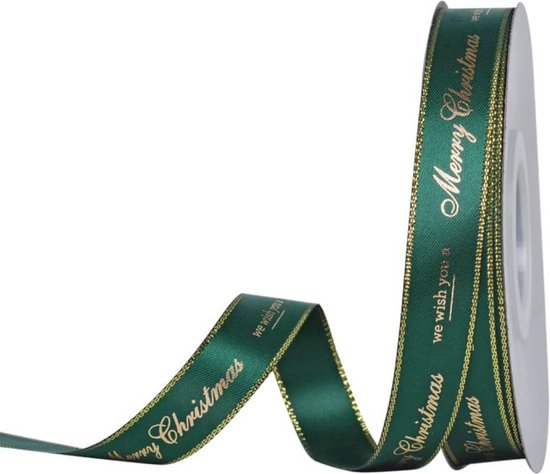 Kerst Lint 16mm (1,6cm) | Luxe Satijn Lint | Satijnlint We Wish You A ...