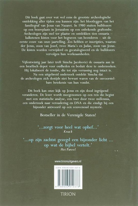 Het Familiegraf Van Jezus, Simcha Jacobovici | 9789043910378 | Boeken | bol