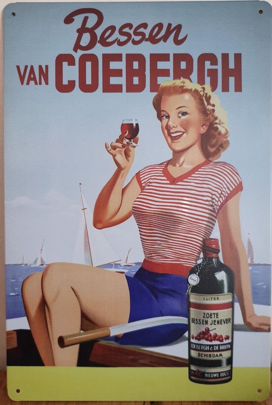 Bessen van Coebergh Reclamebord van metaal METALEN-WANDBORD - MUURPLAAT - VINTAGE -... | bol