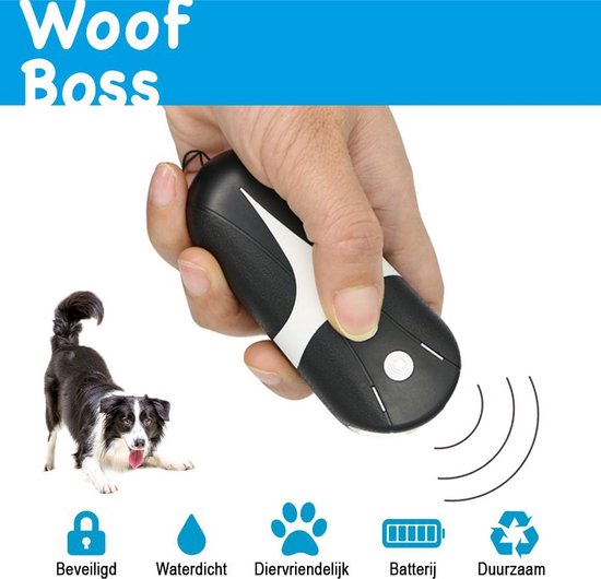 WOOF Boss® Diervriendelijk 2020 Anti Blaf Apparaat - Train Commando's ...