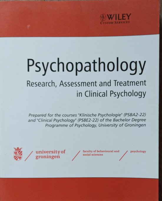 Psychopathology - Research, Assessment and Treatment in Clinical ...