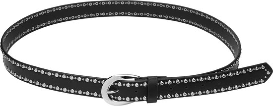 Riem voor dames met studs 135 cm - Riem small - Riem met zilver studs ...