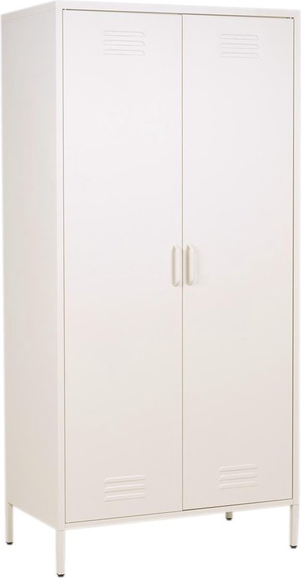 MaximaVida metalen kleding lockerkast Finn 90 x 50 x 185 cm ivoor - 8 ...