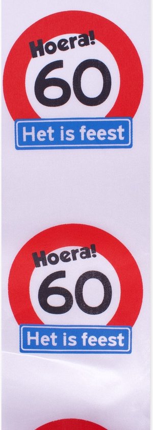 Decoratie sjerp | verjaardag | Hoera! 60 Het is feest tekst | Lengte ca ...