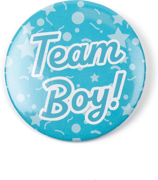 4x Kleine button | Team boy | blauw | bol.com