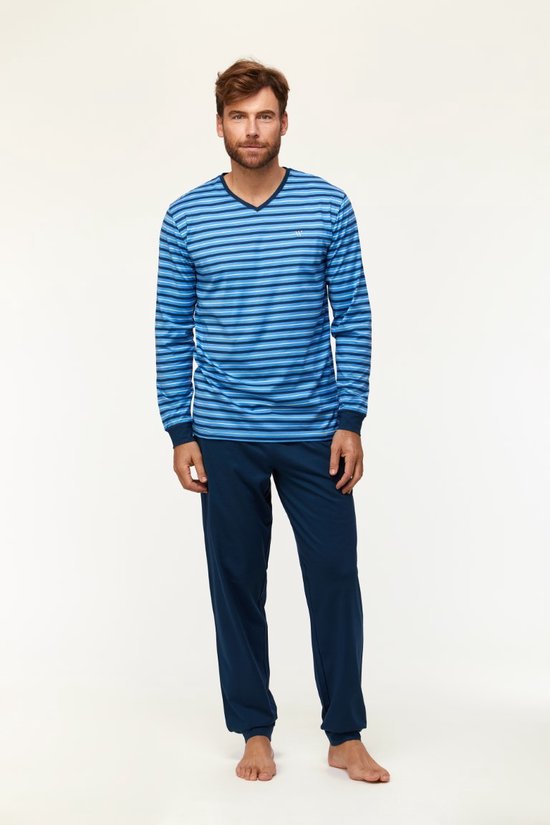 Woody Heren Pyjama blauw - maat M | bol.com