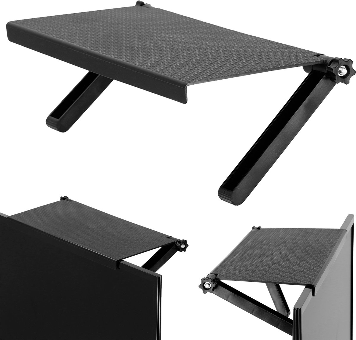 Springos Tv Plank - Monitor Plank - 32.5 cm - Zwart | bol.com