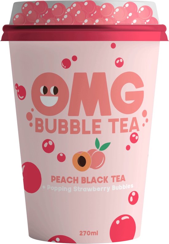 OMG - Bubble Tea - Peach Black Tea - 10x270 ml | bol.com