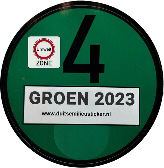 Milieusticker voor Duitsland - Euro 4 sticker - Groen | bol.com