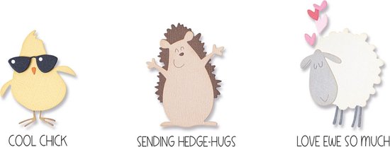 Sizzix Thinlits Die Set Stamps Crazy Creatures #1 9stuks | bol.com