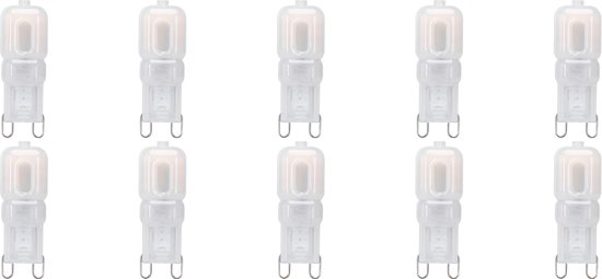LED Lamp 10 Pack - G9 Fitting - Dimbaar - 3W - Warm Wit 3000K - Melkwit ...
