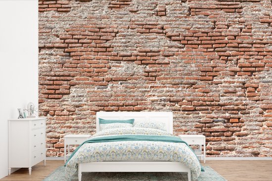 Behang - Fotobehang Baksteen - Steen - Muur - Breedte 330 cm x hoogte ...