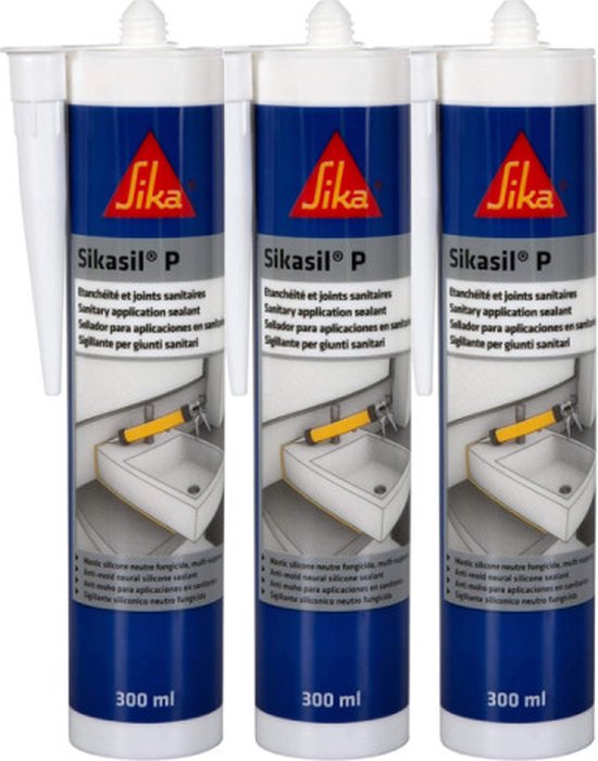 Set van 3 SIKA Sikasil-P Marine universele siliconenkitten ...