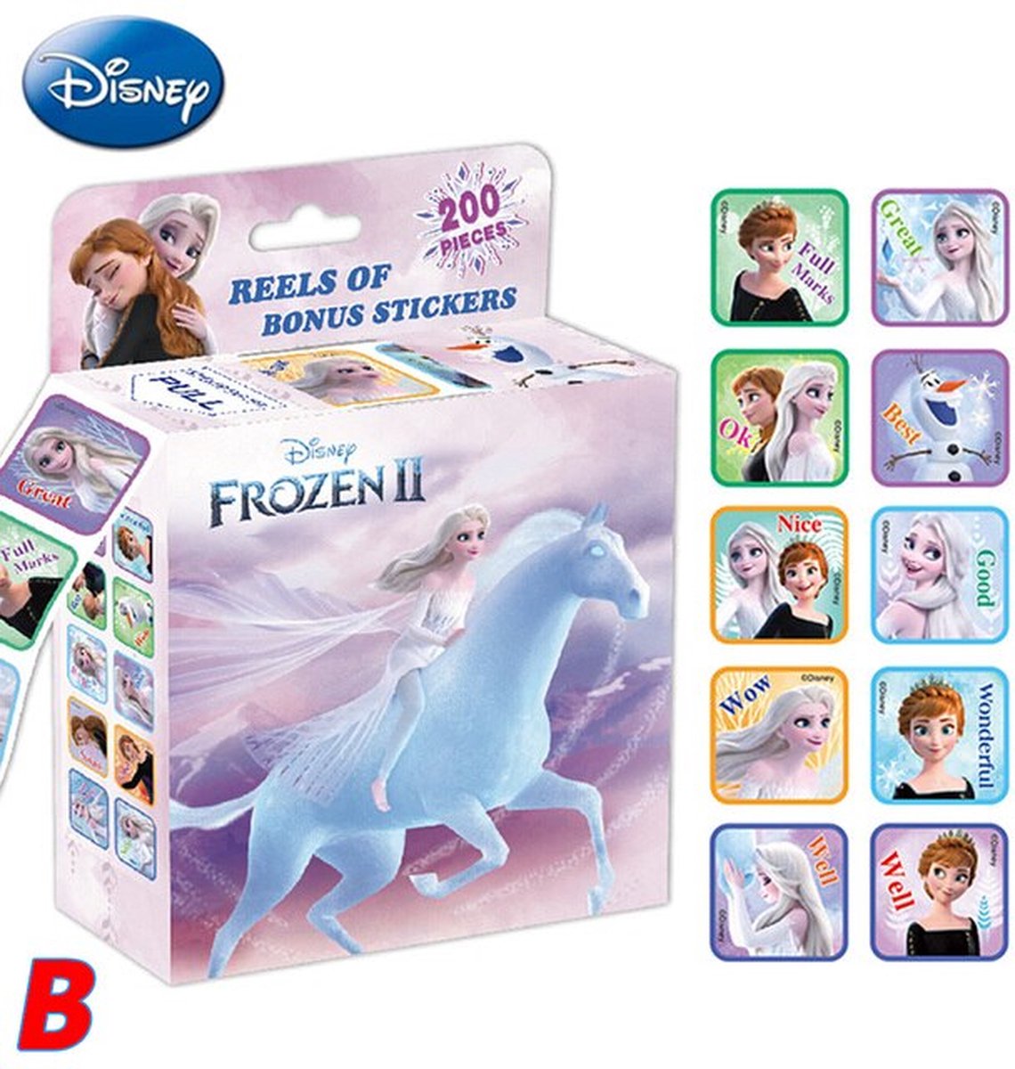 Disney - Frozen - Sticker rol - 200 stk - Frozen stickerś | bol.com